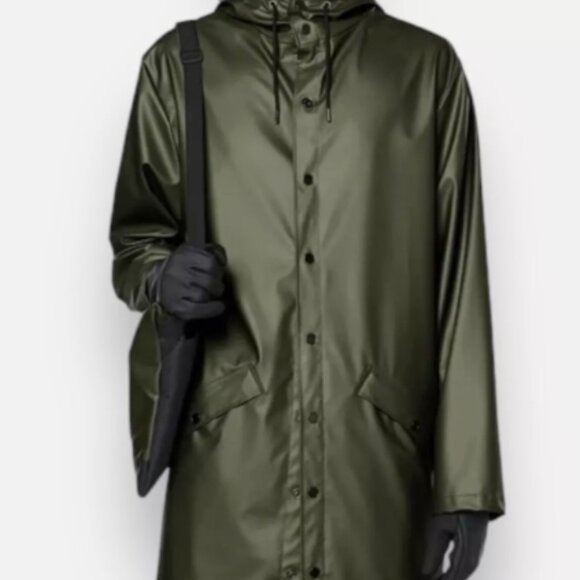 Rains | Jackets & Coats | Nwt Rains Evergreen Waterproof Long Raincoat ...